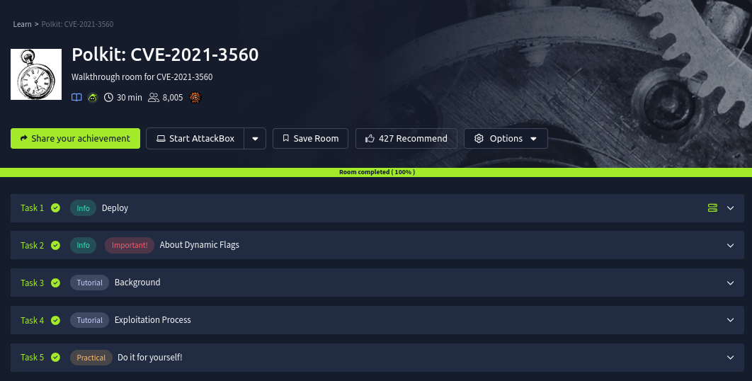 Polkit: CVE-2021-3560 Tryhackme Walkthrough Answers | by Jawstar | Medium