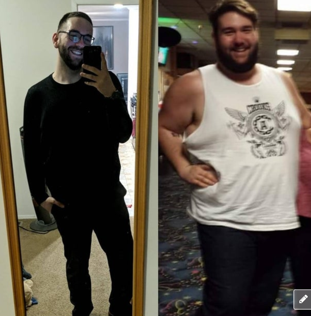 A success stories of weight loss. Joey Morganelli has lost 150 pounds ...