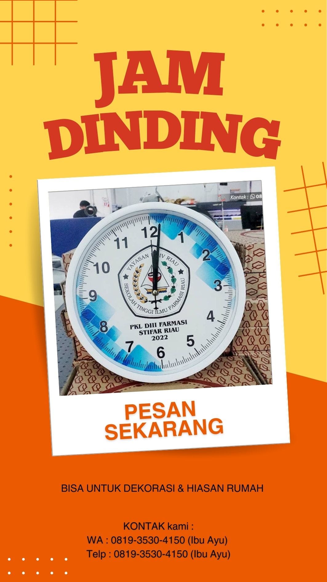 PABRIK !! WA : 0819–3530–4150 (XL), Jual Jam Dinding Promosi Terdekat ...