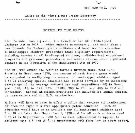 Eahca Of 1975