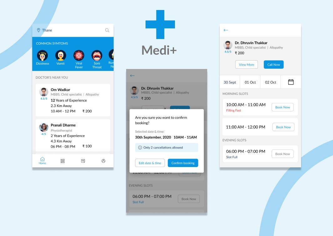 Case study: Doctor’s Appointment Booking Application “Medi+” | by ...