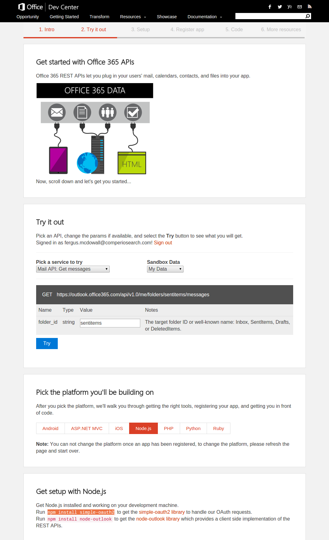 How Good are the Office 365 APIs for Node.js? | by Fergie McDowall | Medium