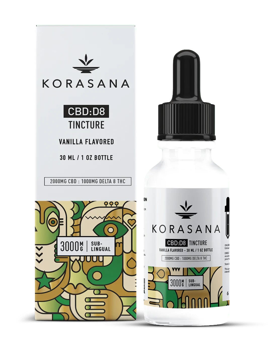 Full Spectrum CBD + Delta 8 Tincture - Korasana - Medium