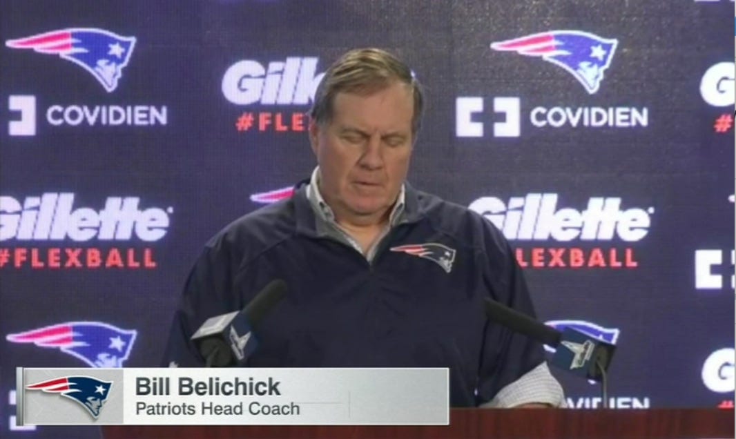 Bill Belichick Address Deflate-Gate | by Alex B. | Ride The Pine | Medium