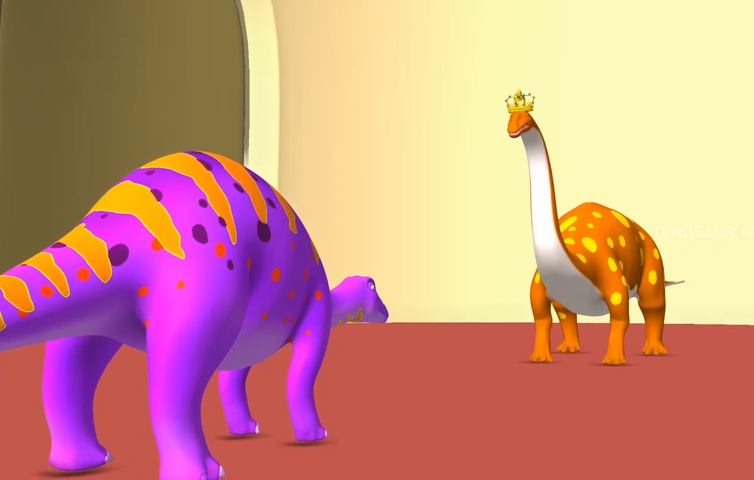 Hungry Dinosaur Adventure in Forest with Brachiosaurus T-Rex to Eat ...