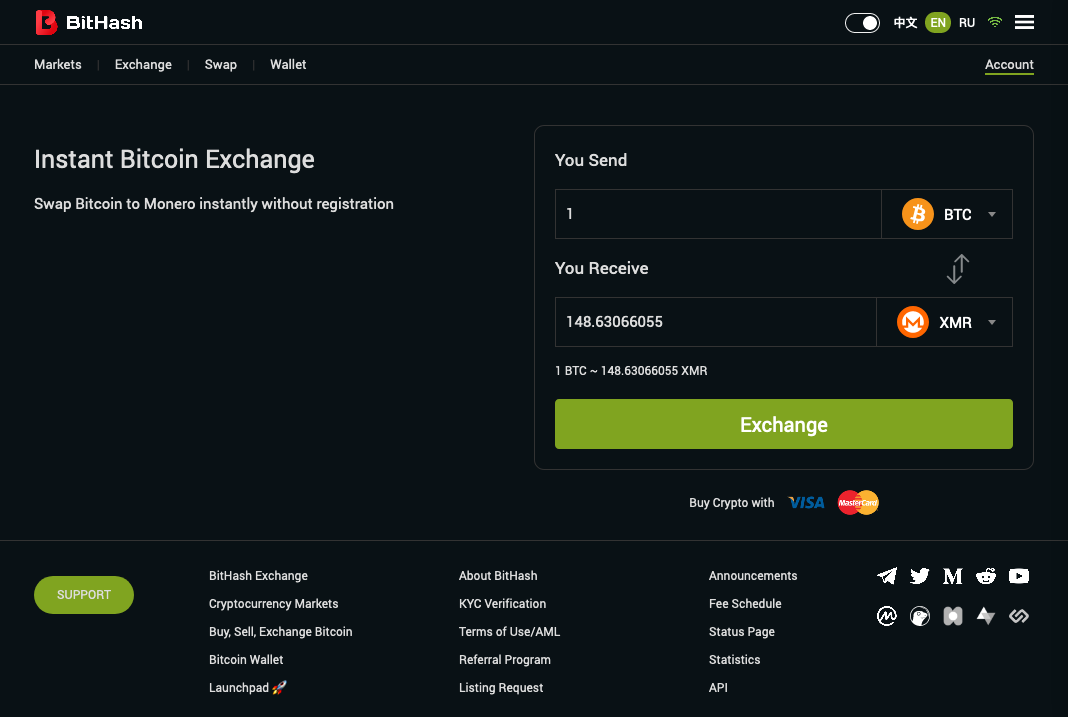 How to Swap Bitcoin to Monero Instantly | by BitHash | BitHash | Medium
