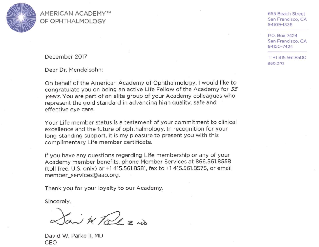 Fellowship of the Eyes. Was a real thrill to receive this… | by Dr Alan ...