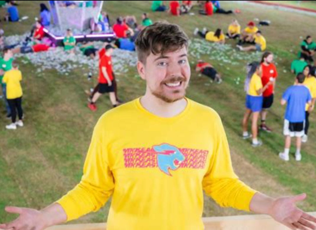 MrBeast, whose real name is Jimmy Donaldson, is a prominent American ...