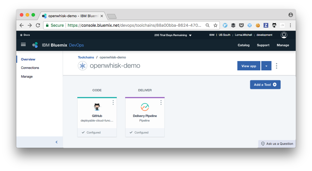 Deploy Your Cloud Functions with Bluemix DevOps | by Lorna Mitchell | Center for Open Source ...