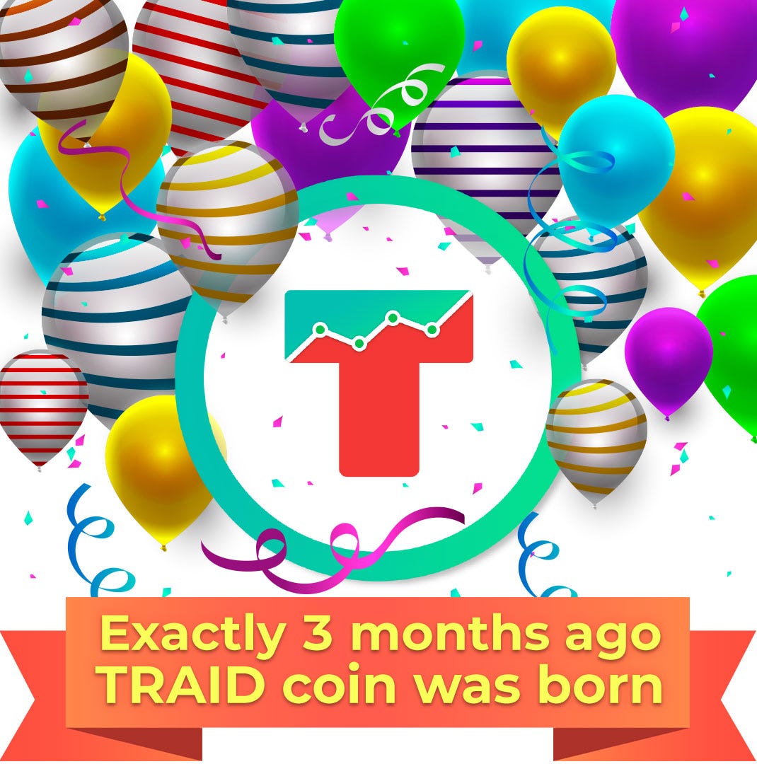 TRAID Celebrating 3 Months! Here’s What We’ve Accomplished So Far | by Traid Platform | Medium