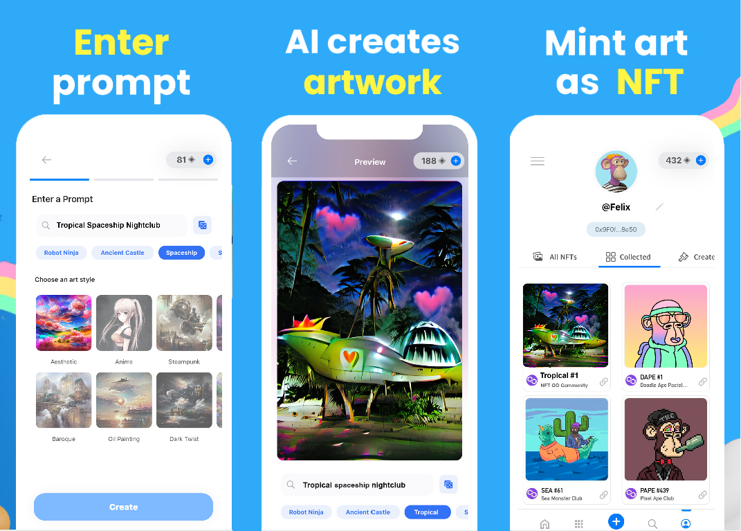 Make NFTs with AI on NFT GO. To make it even easier for creators on… | by NFT GO | Medium