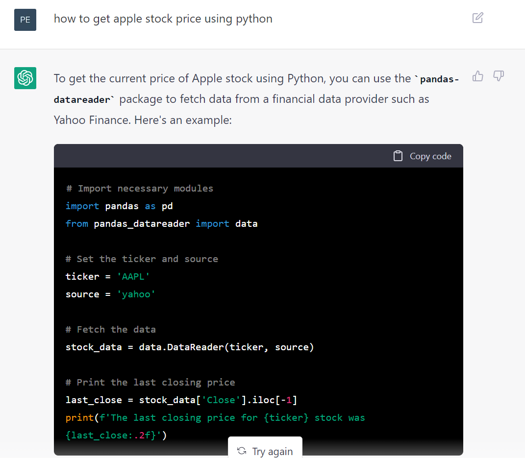 How AI can code for you. Chat GPV AI bot from Openai which… | by Pei Ying Chin | Medium