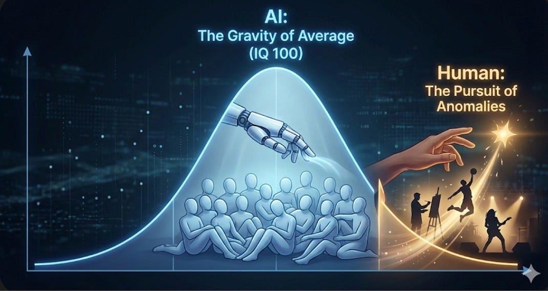 The Gravity of Average: Why AI Seeks 「IQ 100" While Humans Crave ...