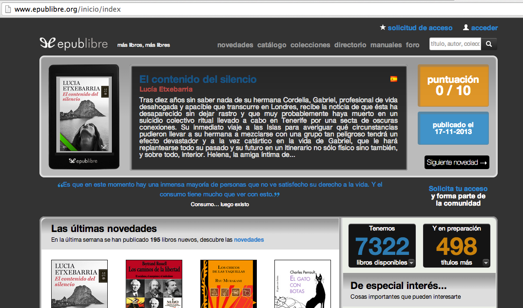 Un repositorio de libros caído .. Descubrí por casualidad EpubLibre, un ...