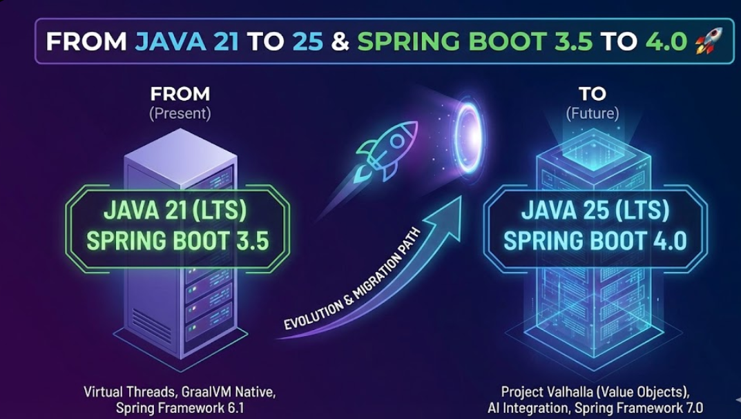 🚀 From Java 21 to 25 & Spring Boot 3.5 to 4.0 | by Karuna | Jan, 2026 | Medium