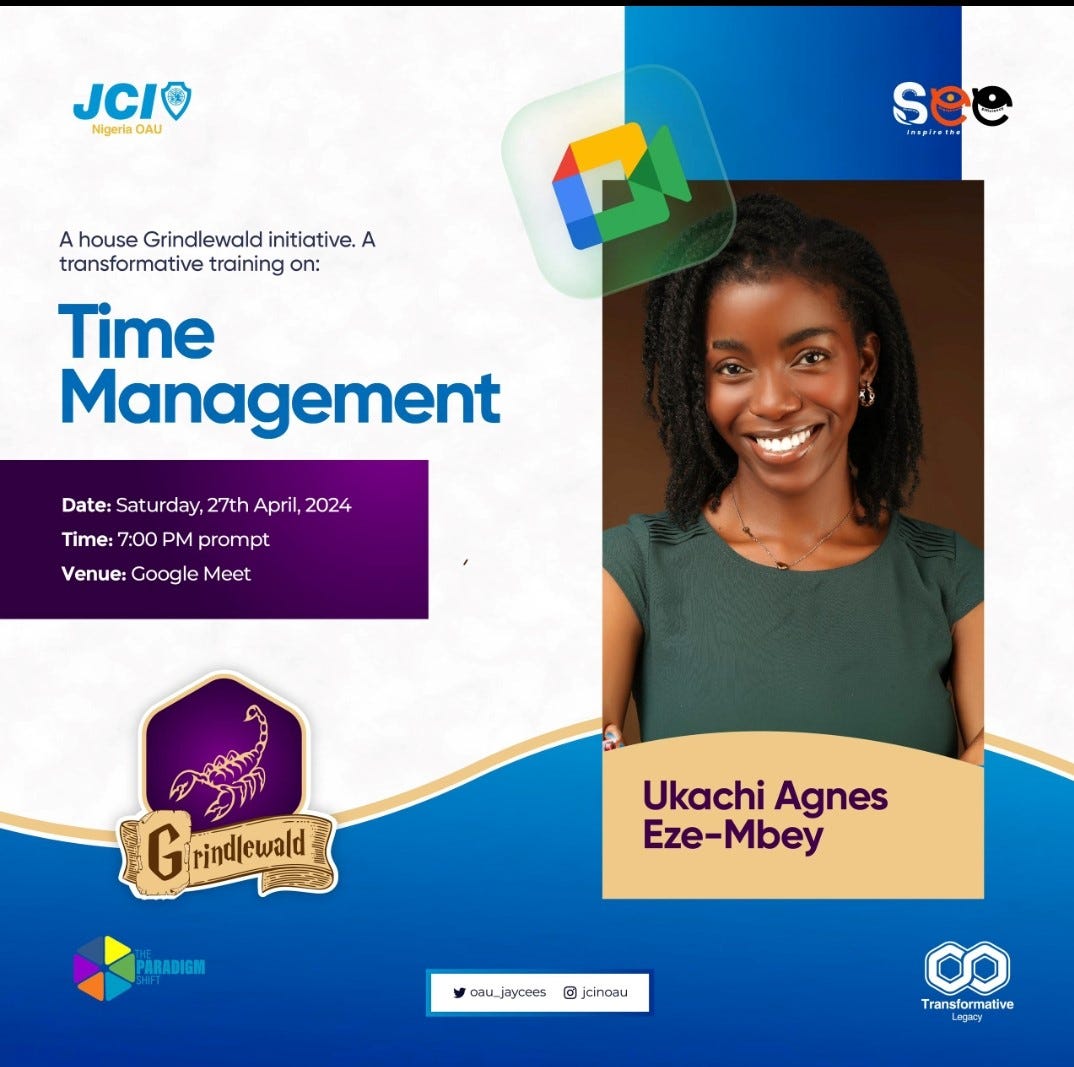Embracing Productivity: Insights from My Time Management Talk at JCI ...