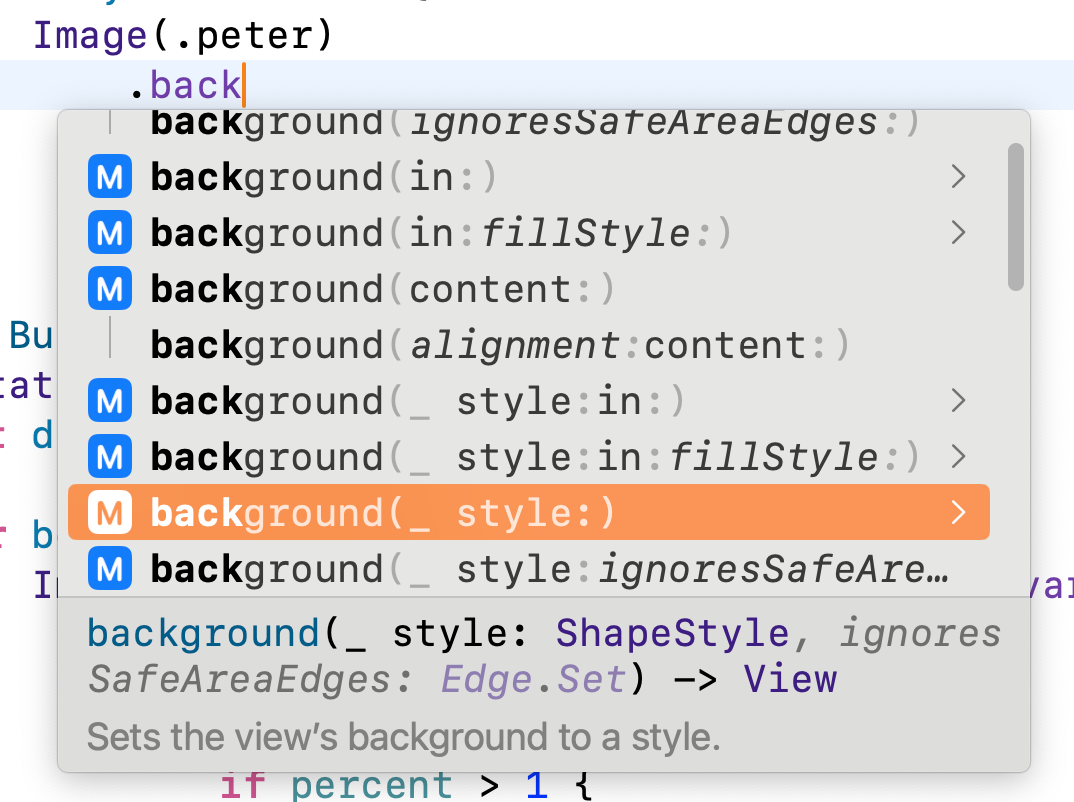 SwiftUI background / overlay ( ) 和 { } 的差異 | by 彼得潘的 iOS App Neverland | 彼得潘的 Swift iOS App 開發問題 ...