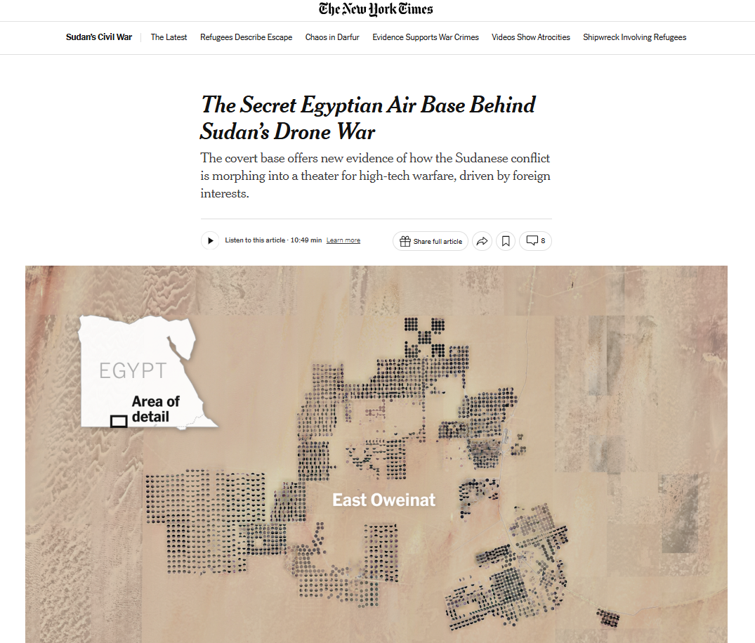 The Covert Drone Base: How Egypt’s Secret Airfield Fuels Sudan’s ...