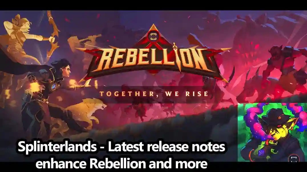 Splinterlands — Latest release notes enhance Rebellion and more | by ...