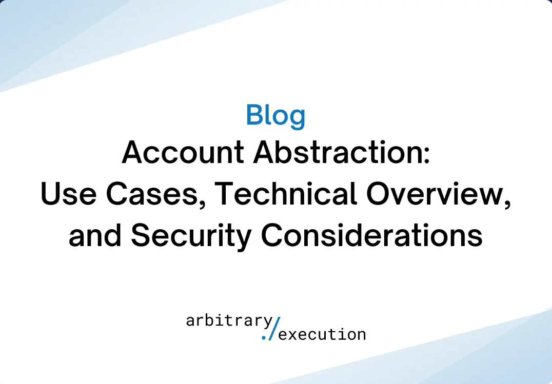 Account Abstraction Use Cases Technical Overview And Security 1713