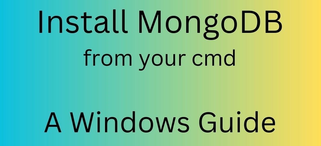 Installing Mongodb For Windows From Command Prompt By Vaishnavi Anand 1546