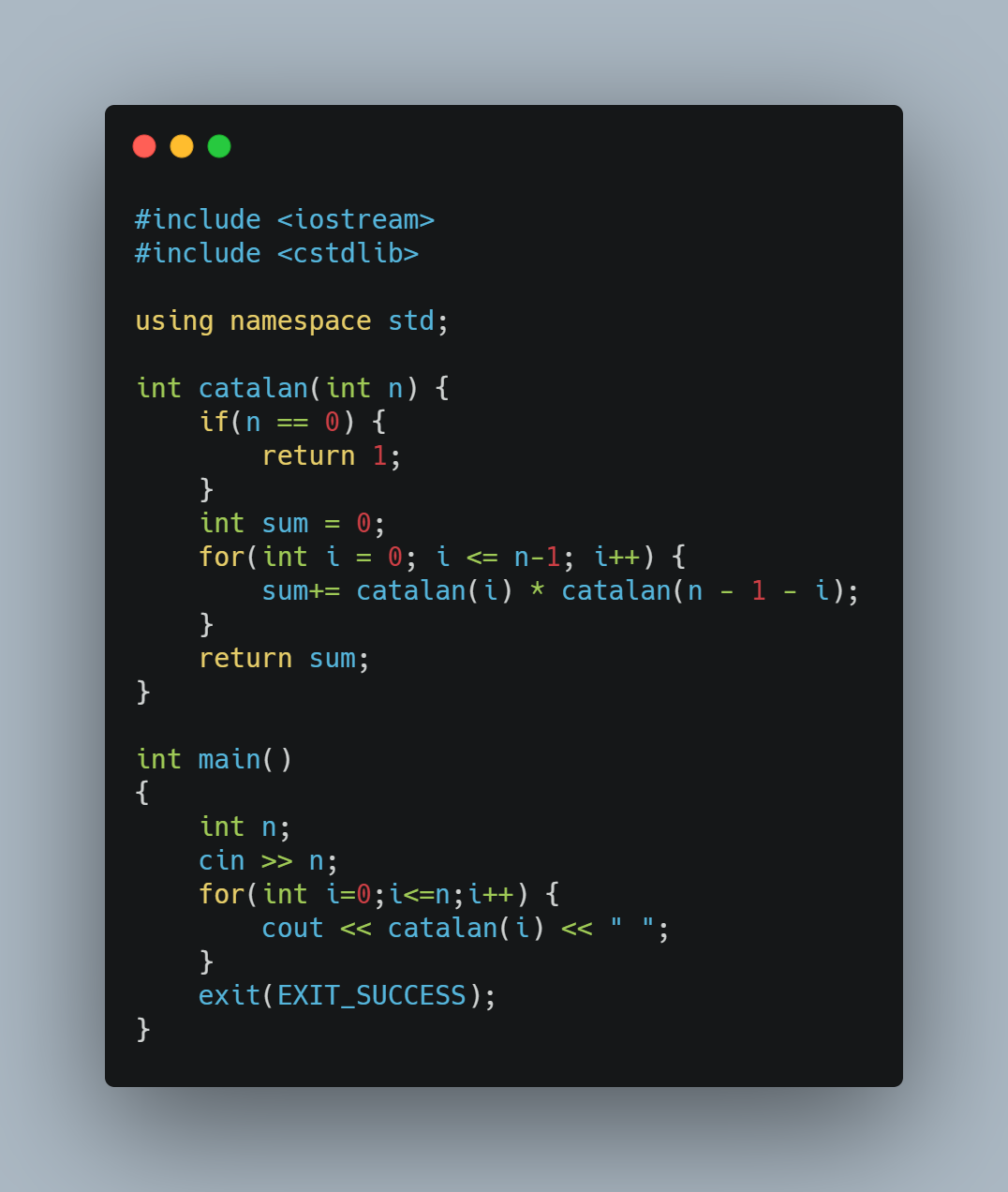 Catalan number (dynamic programming) - Nattawat Songsom - Medium