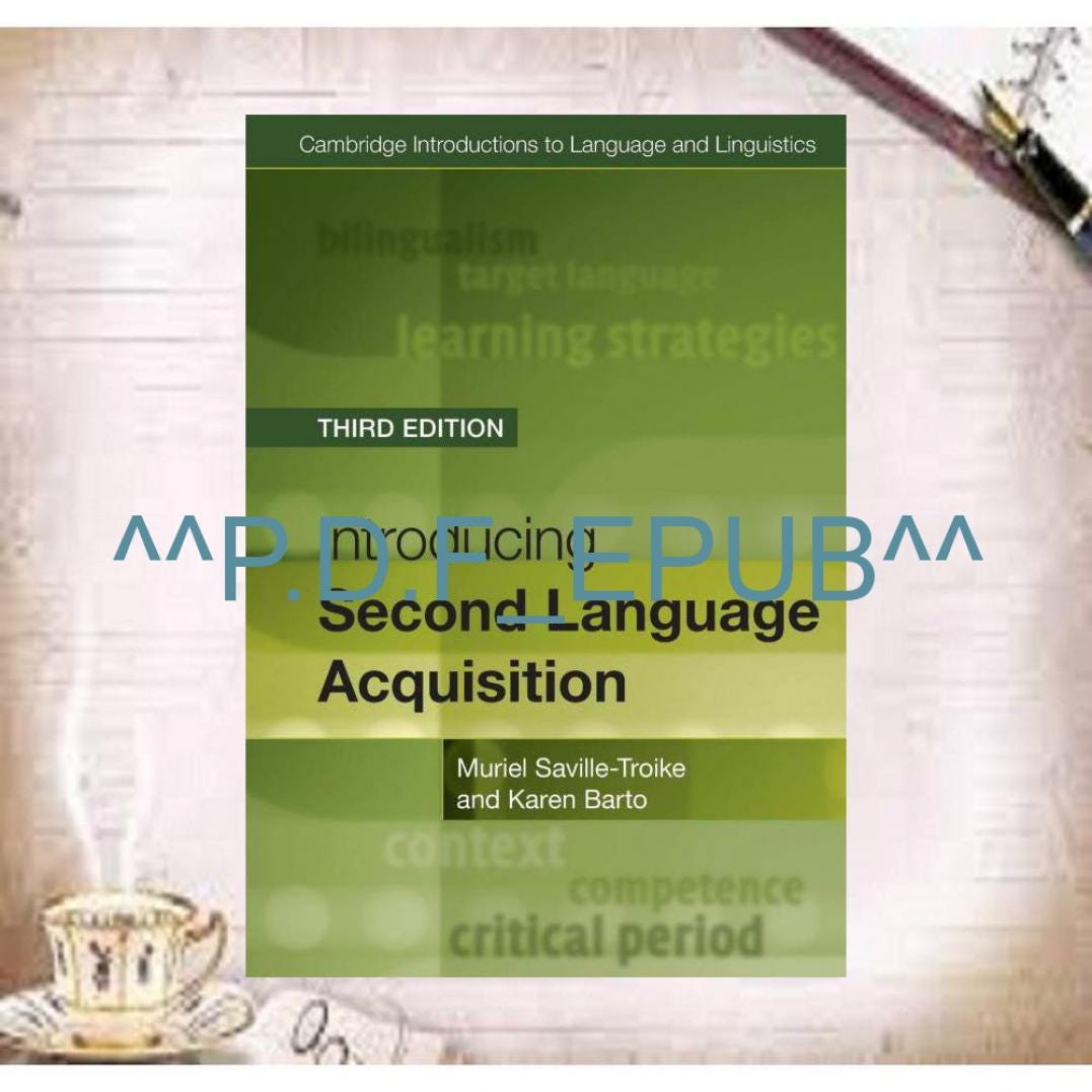 (PDF) Book Introducing Second Language Acquisition (Cambridge Introductions to Language and ...