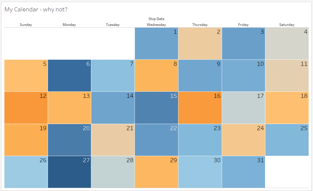 Tableau: Calendar. Why not? Let’s make personal calendar… | by Leon ...