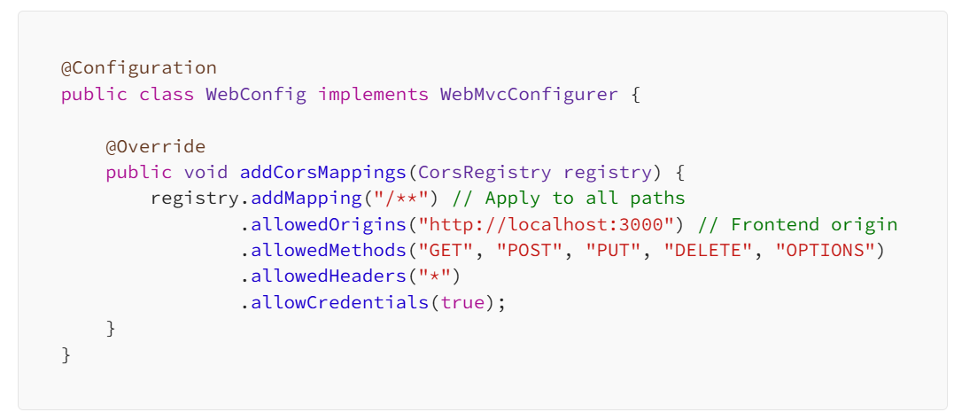 This One CORS Config Fixed All My Frontend-Backend Issues | by Ramesh Fadatare | JavaGuides | Medium