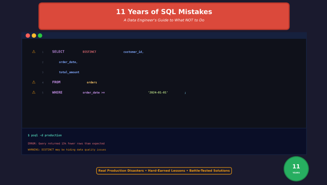 11 Years of SQL Mistakes: A Data Engineer’s Guide to What NOT to Do ...