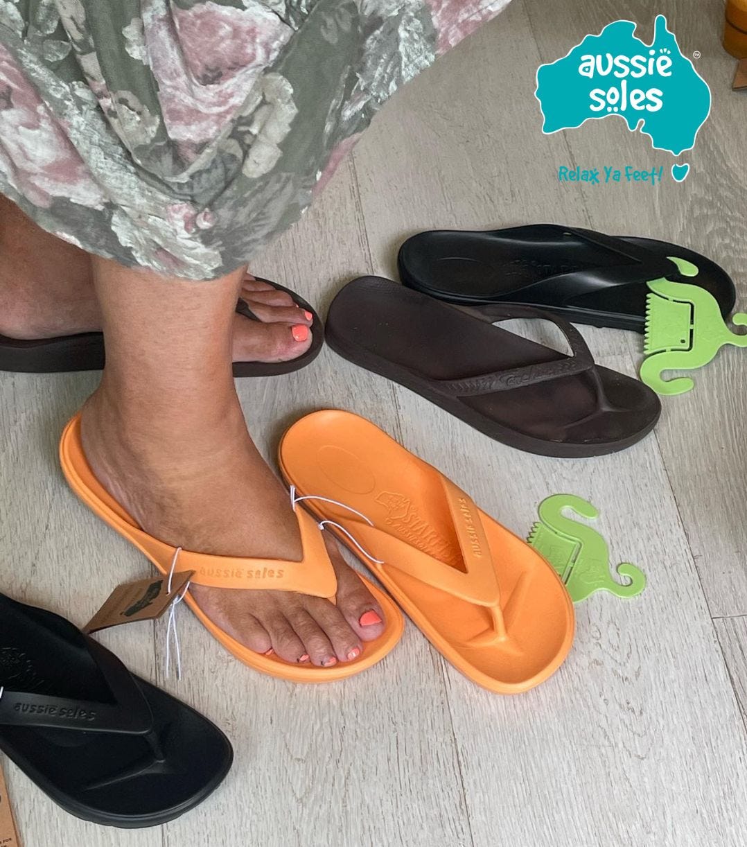 Upgrade Your Footwear: Aussie Soles Starfish 2.0 Arch Support Thongs ...