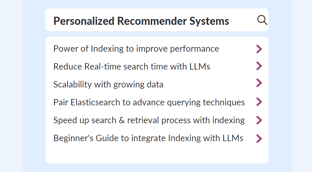 Why Indexing is Useful for Personalized Recommender Systems | by Sawera ...
