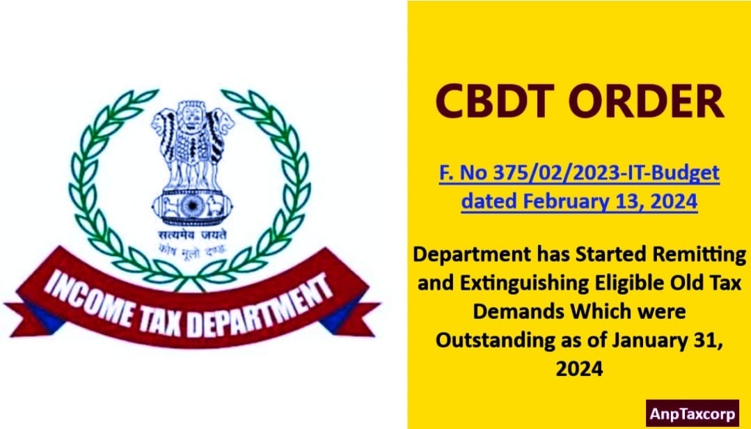 CBDT Order: Government Waived Pending Tax Demands up to Rs 1 Lakh per ... CBDT Order: Government Waived Pending Tax Demands up to Rs 1 Lakh per ...