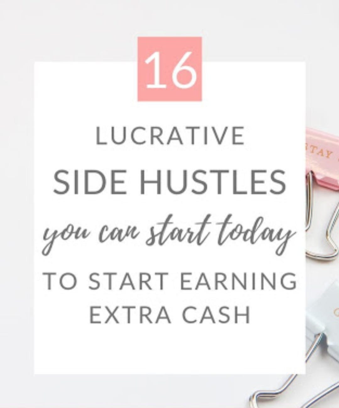 16 Lucrative SIDE HUSTLES you can start today: | by Nehafatima | Medium