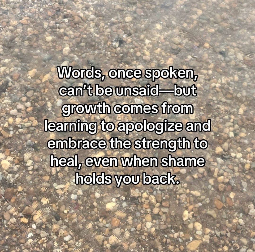 when words hurt. Learning to apologize, even when guilt… | by 🪼 | Apr ...