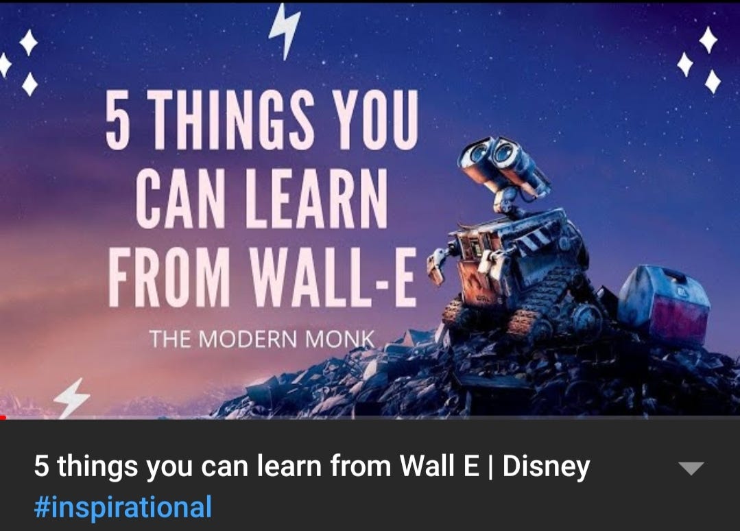 5 Things to learn from Wall E.. It’s been 11 years since Disney Pixar ...