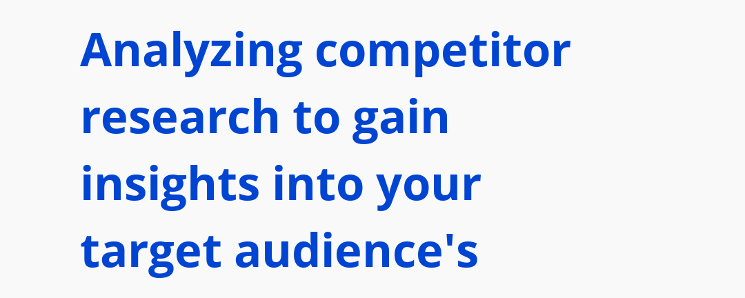 How can competitor research help you understand your target audience’s ...