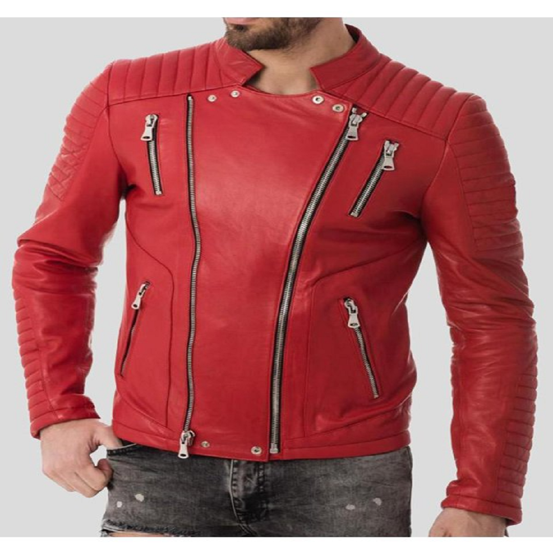 Sleek and Suave: The Men’s Zipper Style Quilted Leather Jacket” | by ...