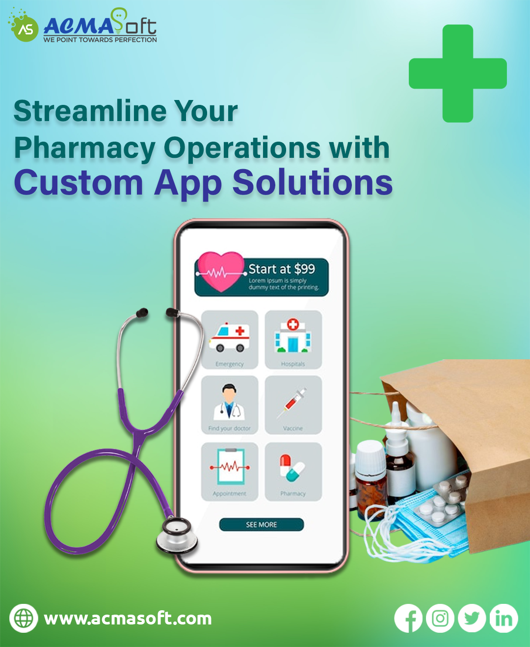 Customized Pharmacy App for Healthcare Department - AcmaSoft Technologies - Medium