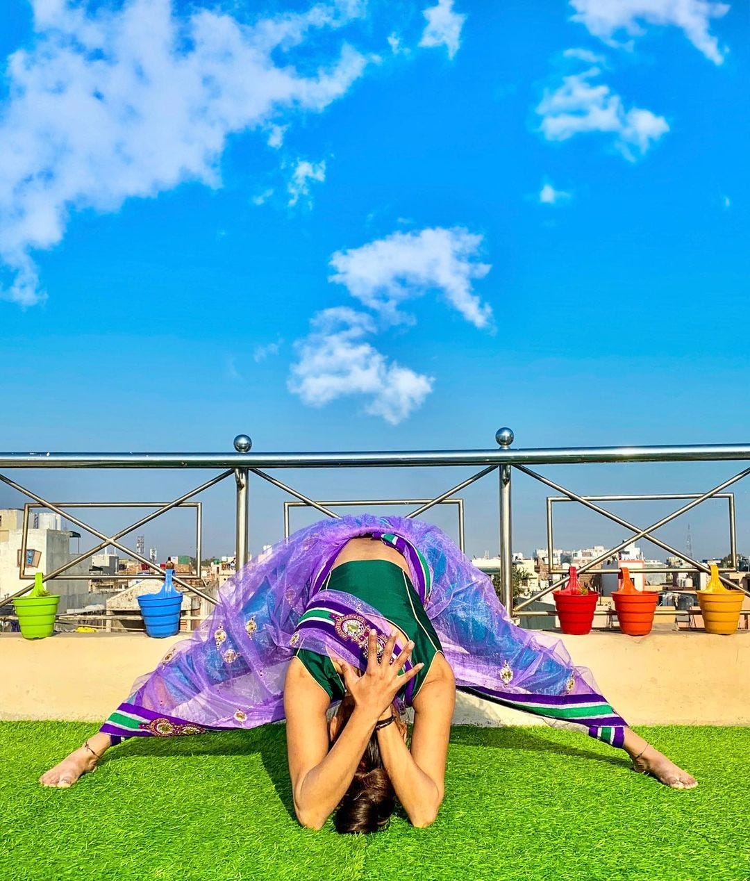 , Day — 5: Any Creative pose Purple symbolises (Imaginative & Wise) # ...