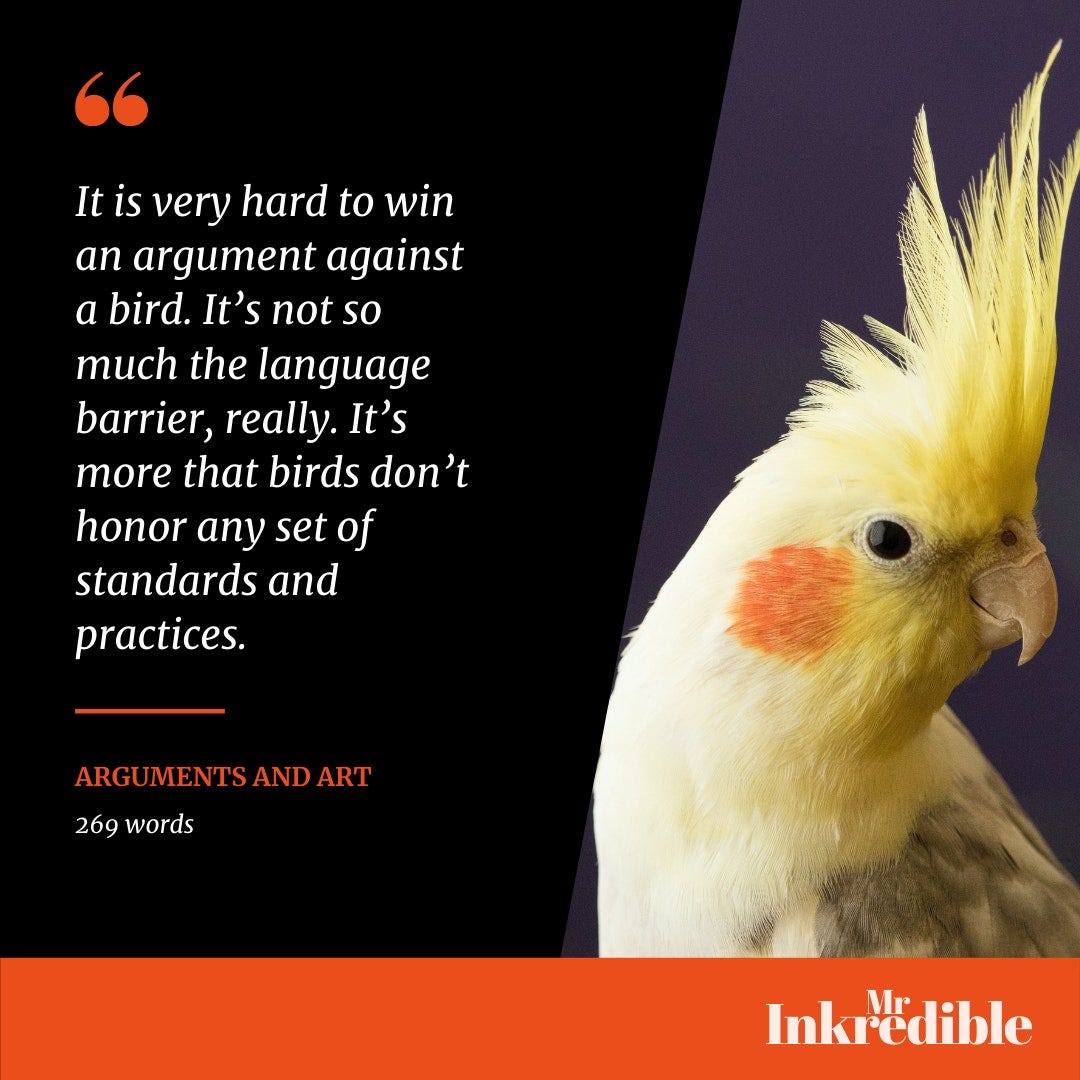 Arguments and Art. Flash fiction — 266 words — Comedy | by Dale Thomas ...