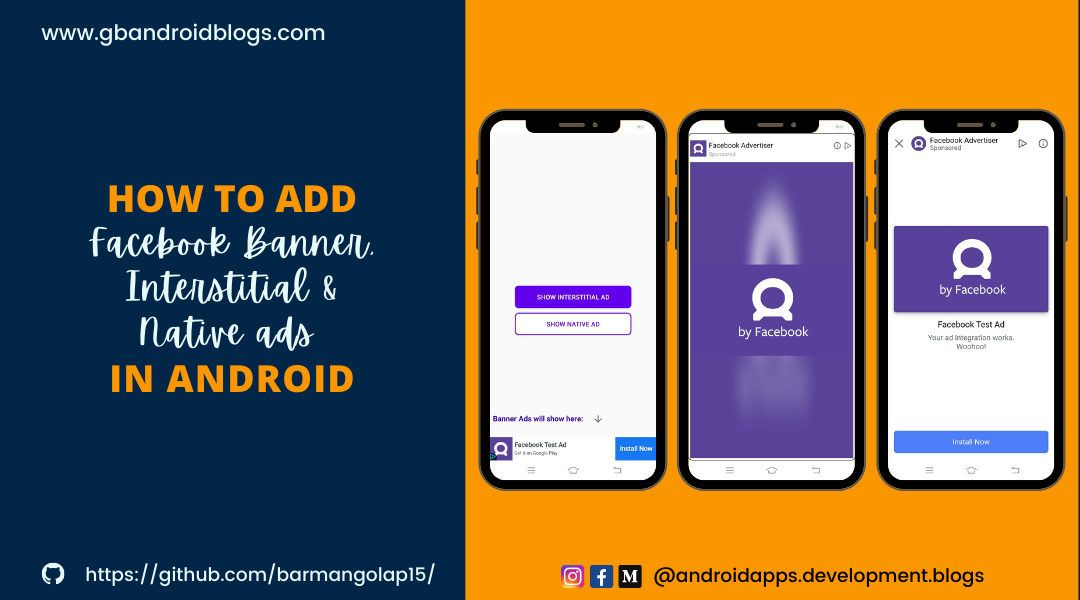 How to add Facebook Banner, Interstitial and Native ads in android ...