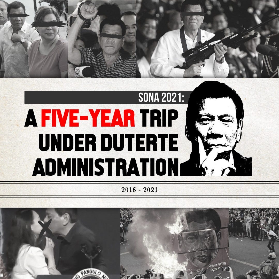 SONA 2021: A Five-Year Trip under Duterte Administration (2016 – 2021 ...