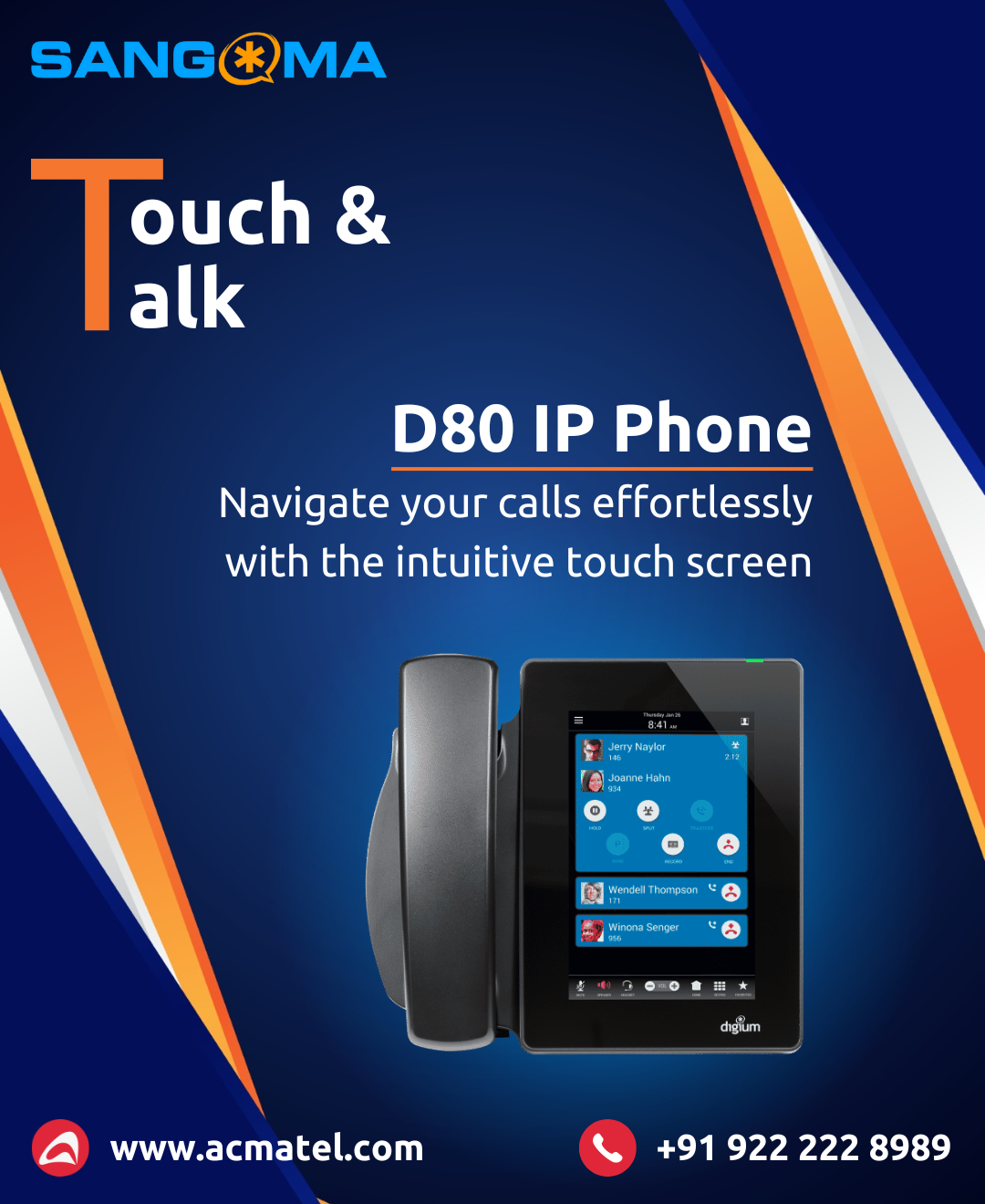 Sangoma D80 IP Phone | by AcmaTel Communications Pvt Ltd. | Jun, 2023 | Medium