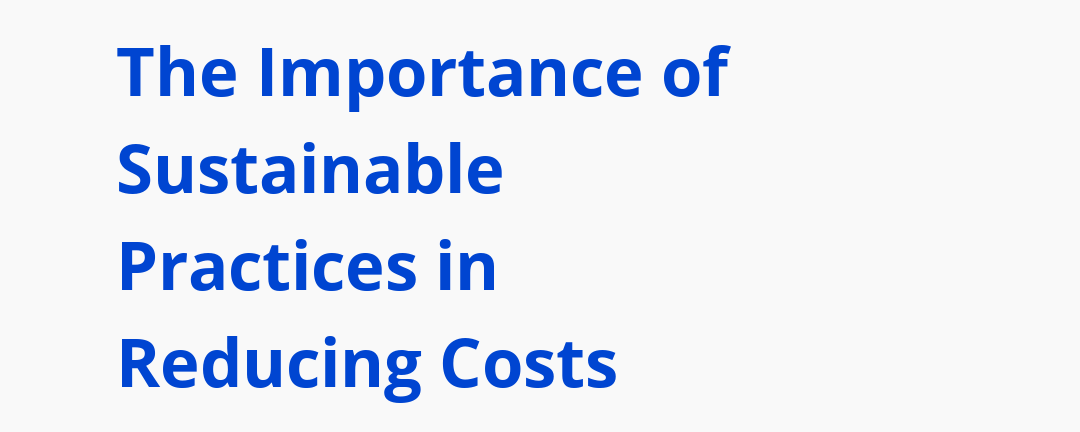 The Importance of Sustainable Practices in Reducing Costs | by Dale ...