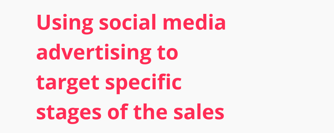 Targeting specific stages of the sales funnel with social media ads ...