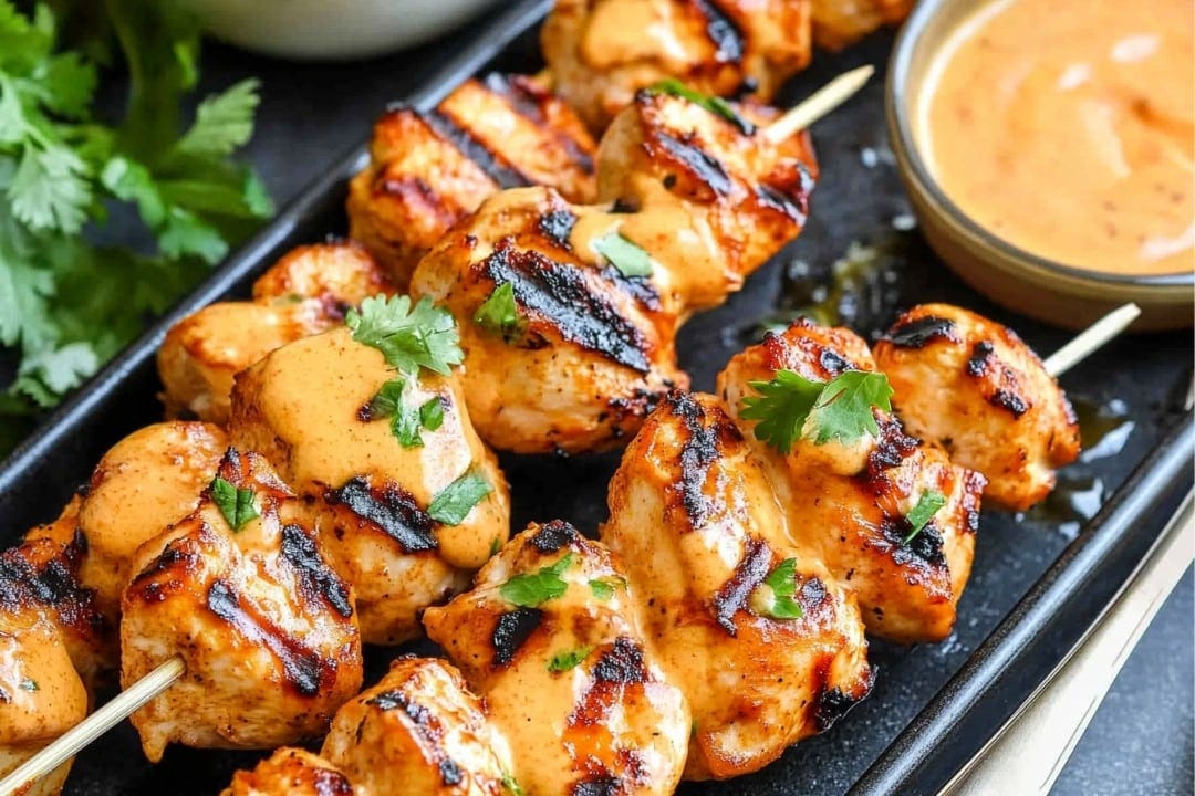 Bang Bang Chicken Skewers Recipe. These Bang Bang Chicken Skewers are ...