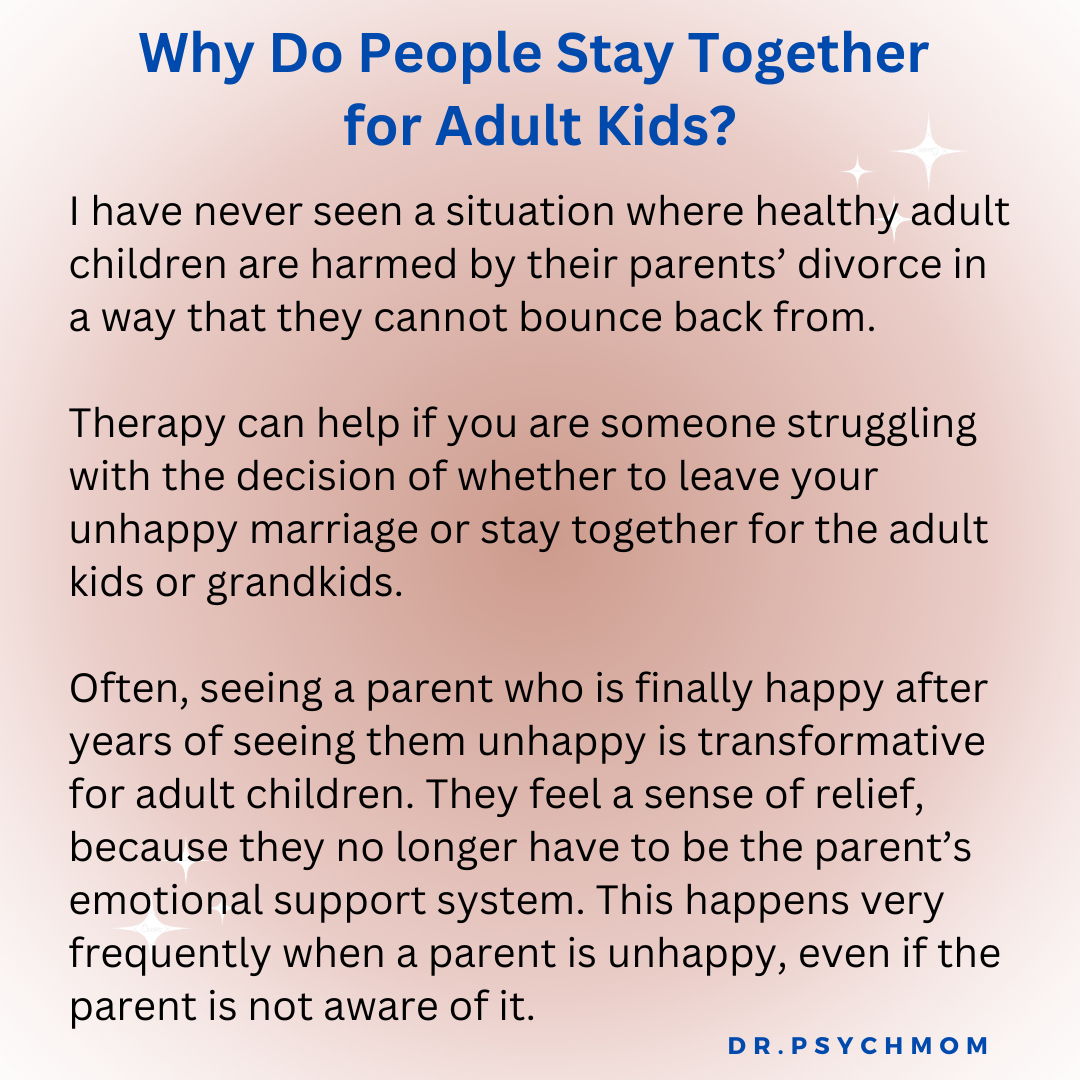 Why Do People Stay Together For Adult Kids? | by Dr. Psych Mom | Medium