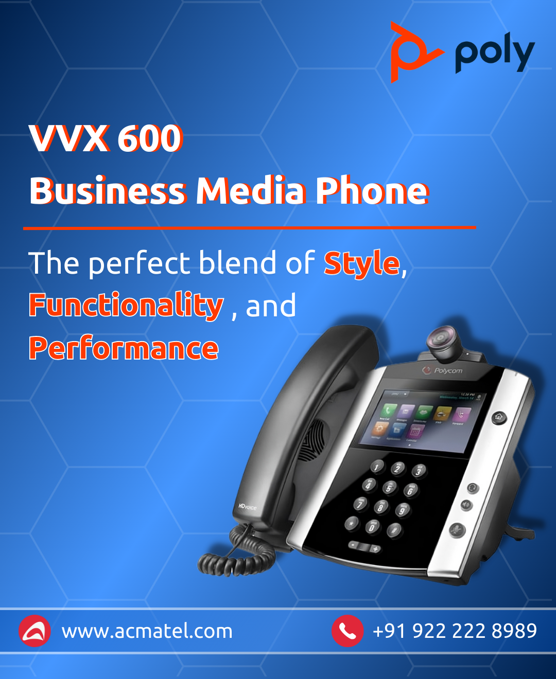 Poly VVX 600 Business Media Phone | by AcmaTel Communications Pvt Ltd ...