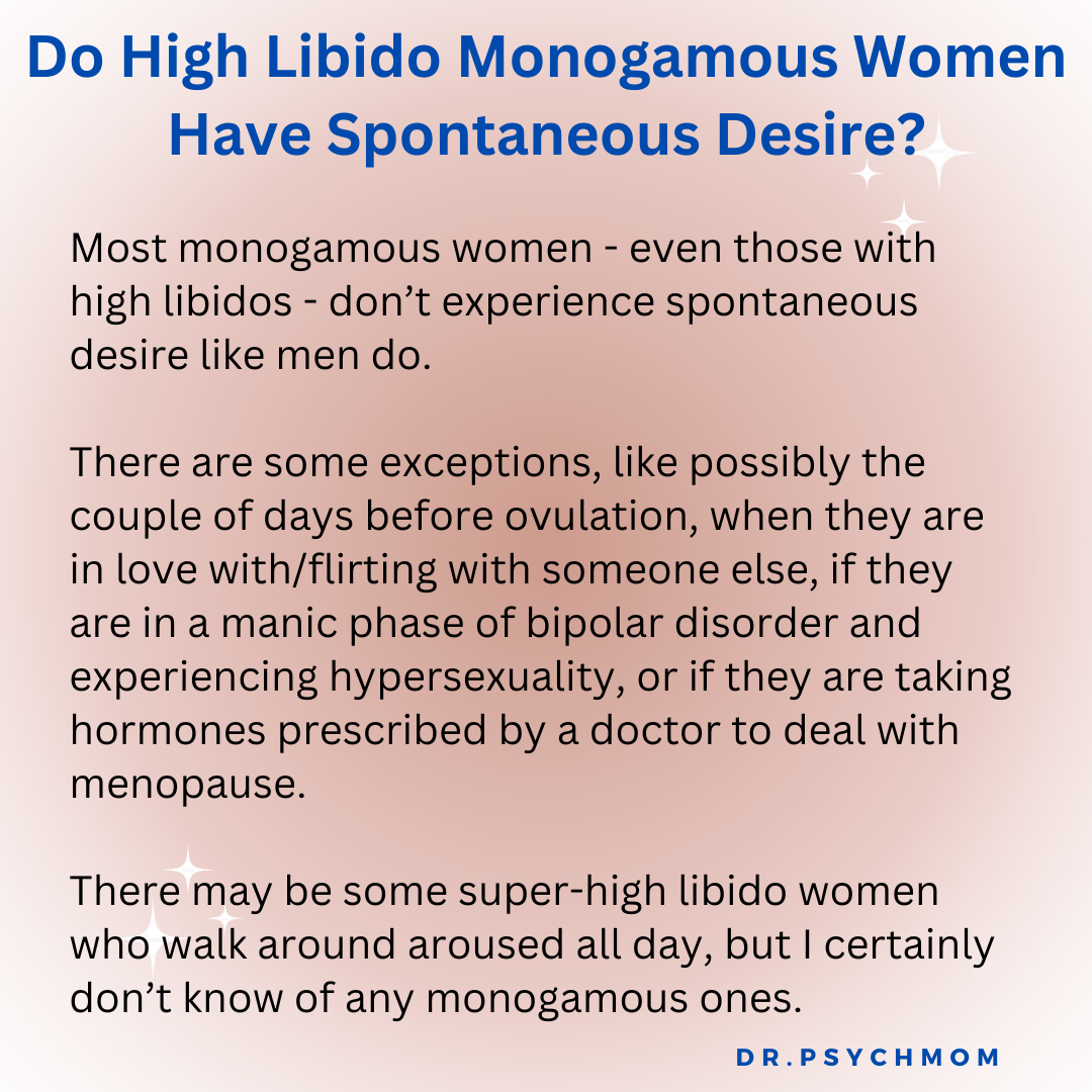 Do High Libido Monogamous Women Have Spontaneous Desire? | by Dr. Samantha Rodman Whiten (Dr ...